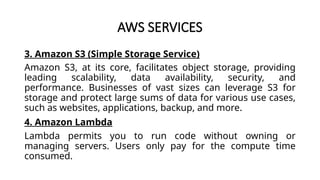 Components of AWS infrastructure and AWS Services.pptx