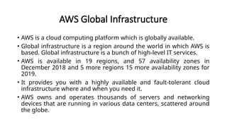 Components of AWS infrastructure and AWS Services.pptx