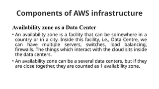 Components of AWS infrastructure and AWS Services.pptx