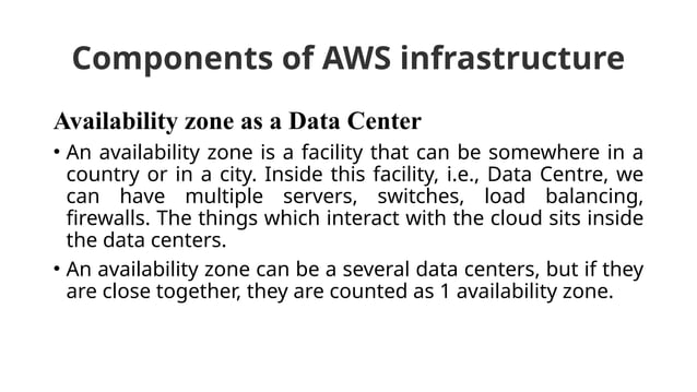 Components of AWS infrastructure and AWS Services.pptx