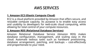 Components of AWS infrastructure and AWS Services.pptx