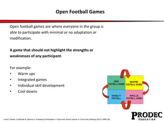 Unit 211 plan, deliver and evaluate sport and leisure activities | PPTX ...