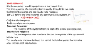TIME RESPONSE ANALYSIS OF SECOND ORDER SYSTEMS | PDF