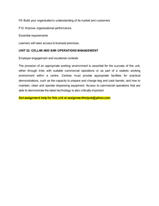 UNIT 22: CELLAR AND BAR OPERATIONS MANAGEMENT | DOCX