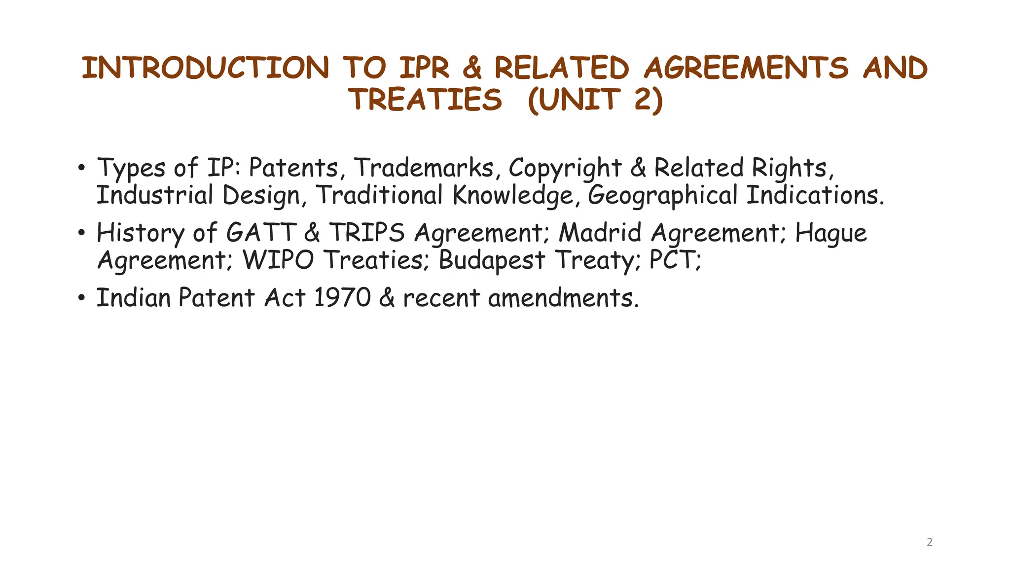 UNIT 2 (2).pptx for intellectual property rights | PPT