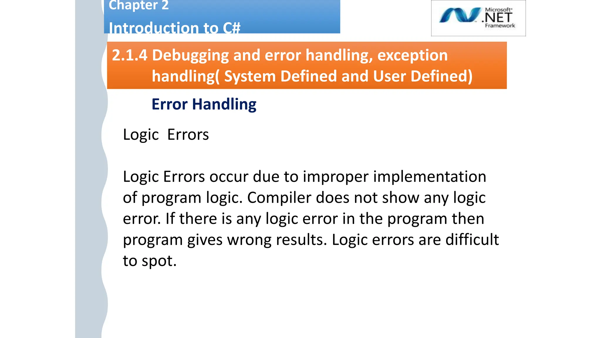 Unit2_2.pptx Chapter 2 Introduction to C# | PPTX