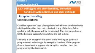 Unit2_2.pptx Chapter 2 Introduction to C# | PPTX