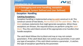 Unit2_2.pptx Chapter 2 Introduction to C# | PPTX