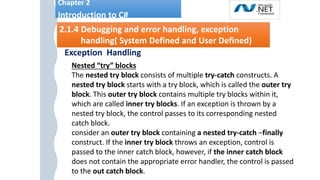 Unit2_2.pptx Chapter 2 Introduction to C# | PPTX