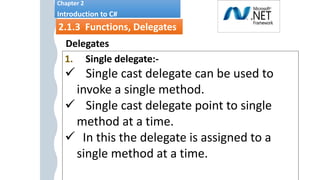 Unit2_2.pptx Chapter 2 Introduction to C# | PPTX