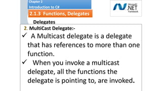 Unit2_2.pptx Chapter 2 Introduction to C# | PPTX