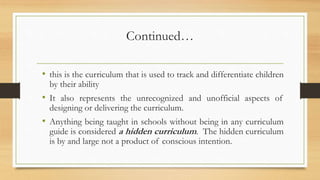 Types OF curriculum | PPTX
