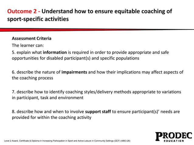 Unit 225 understanding the principles of safe and equitable coaching ...