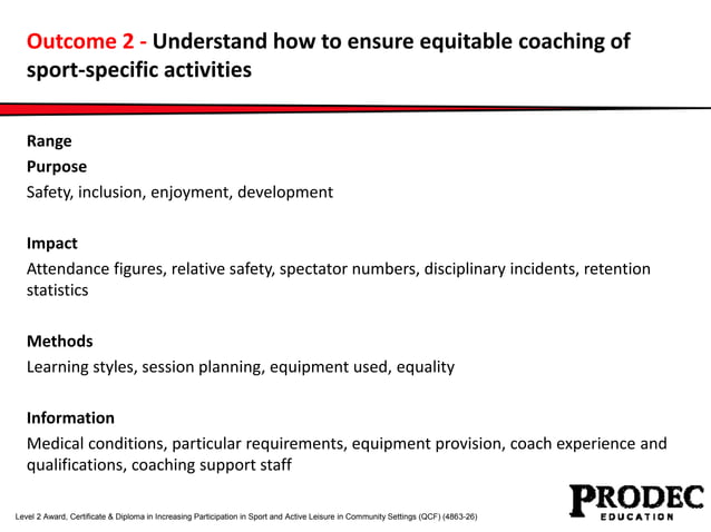 Unit 225 understanding the principles of safe and equitable coaching ...