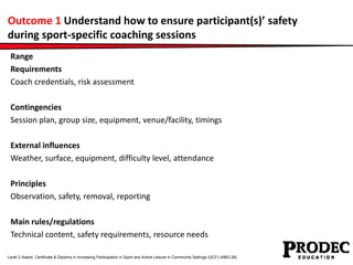 Unit 225 understanding the principles of safe and equitable coaching ...