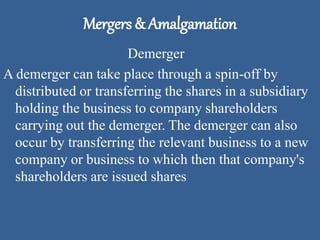 Unit 2 & 3 mergers & amalgamation take over & acquisation | PPT