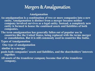 Unit 2 & 3 mergers & amalgamation take over & acquisation | PPT