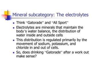 Unit 23 minerals | PPT | Bone and Joint Conditions | Diseases and Conditions