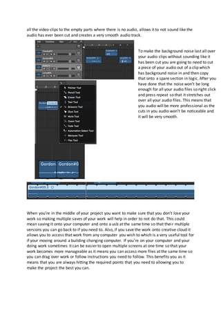 Unit 24 sound editing | DOCX