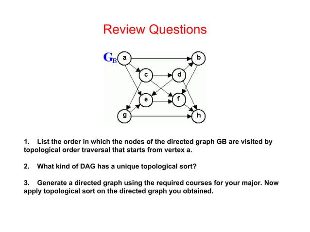 Unit24_TopologicalSort.ppt data structures | PPT