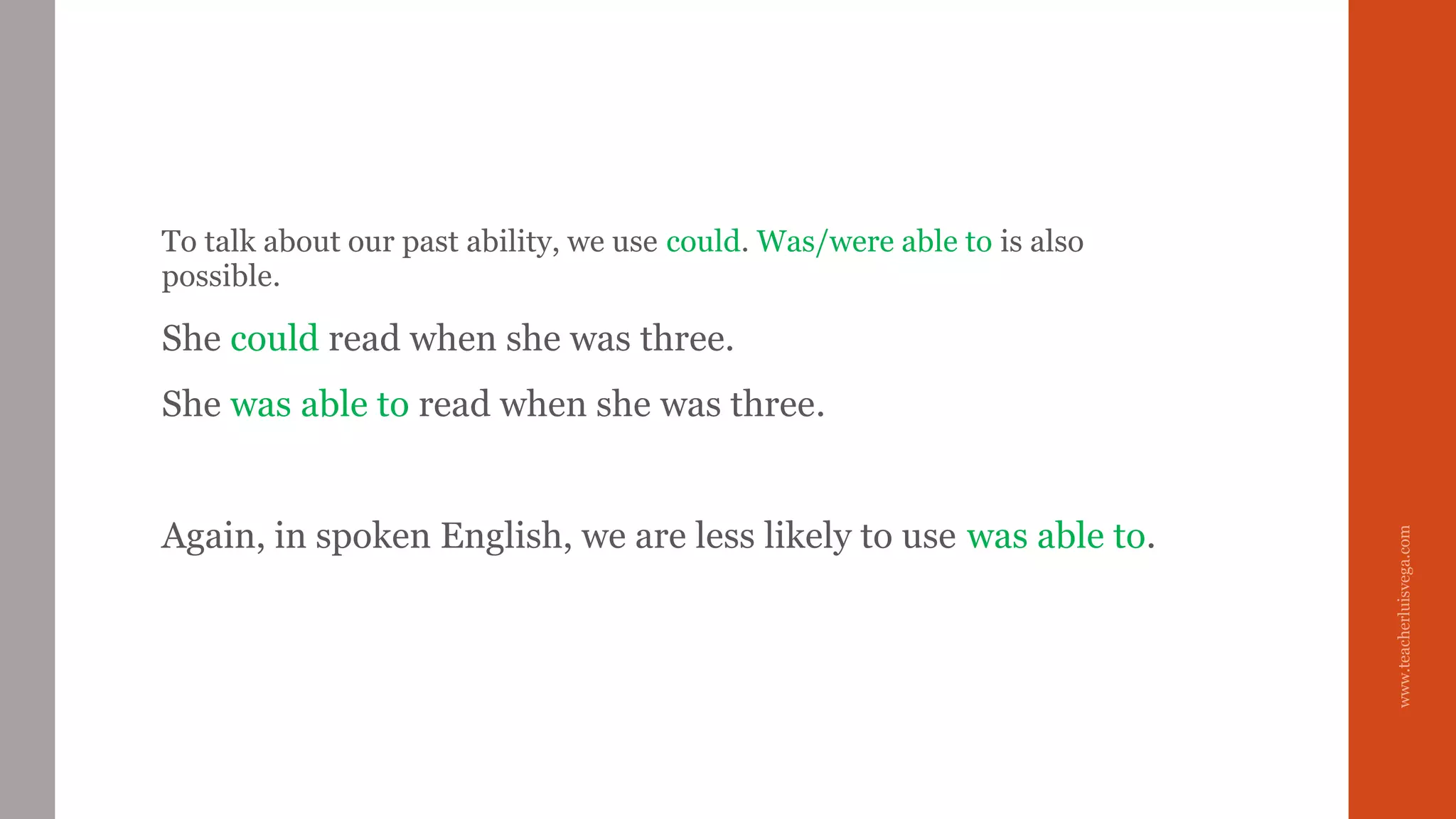 can, could and be able to | PPTX