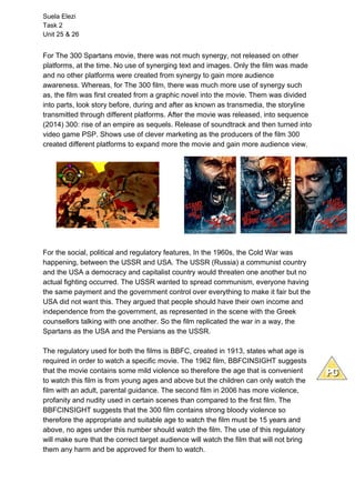 Unit 25 & 26 - task 2 | PDF | Movies | Entertainment