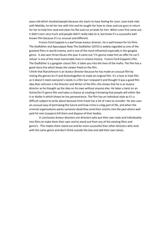 Unit 26 film studies | DOCX