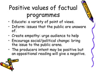 Unit 27 factual programming | PPT