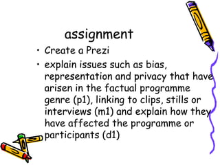 Unit 27 factual programming | PPT