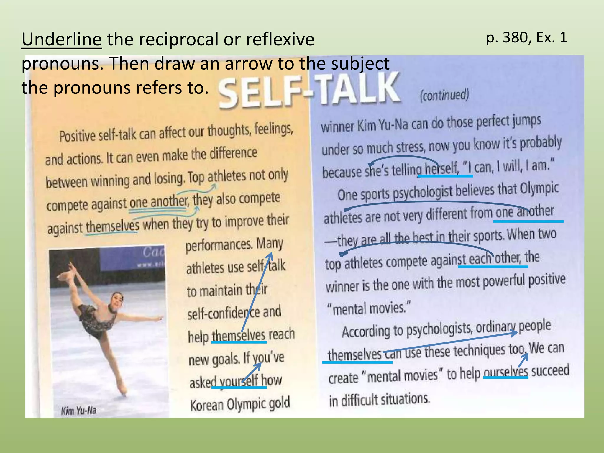 Unit 27 reflexive and reciprocal pronouns | PPTX