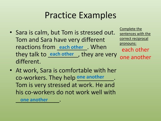 Unit 27 reflexive and reciprocal pronouns | PPTX