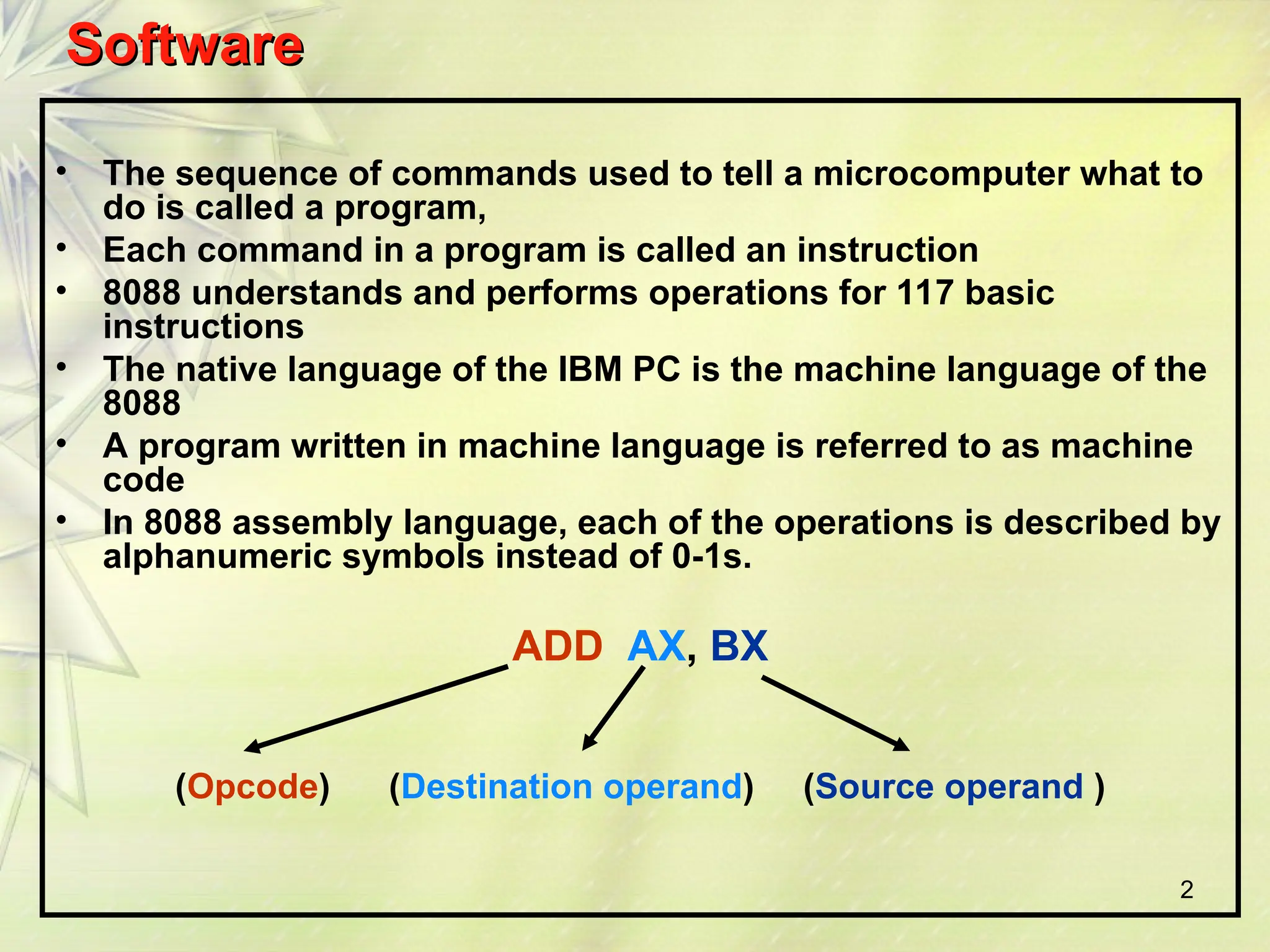 Unit 2 8086 Instruction set.ppt notes good | PPT