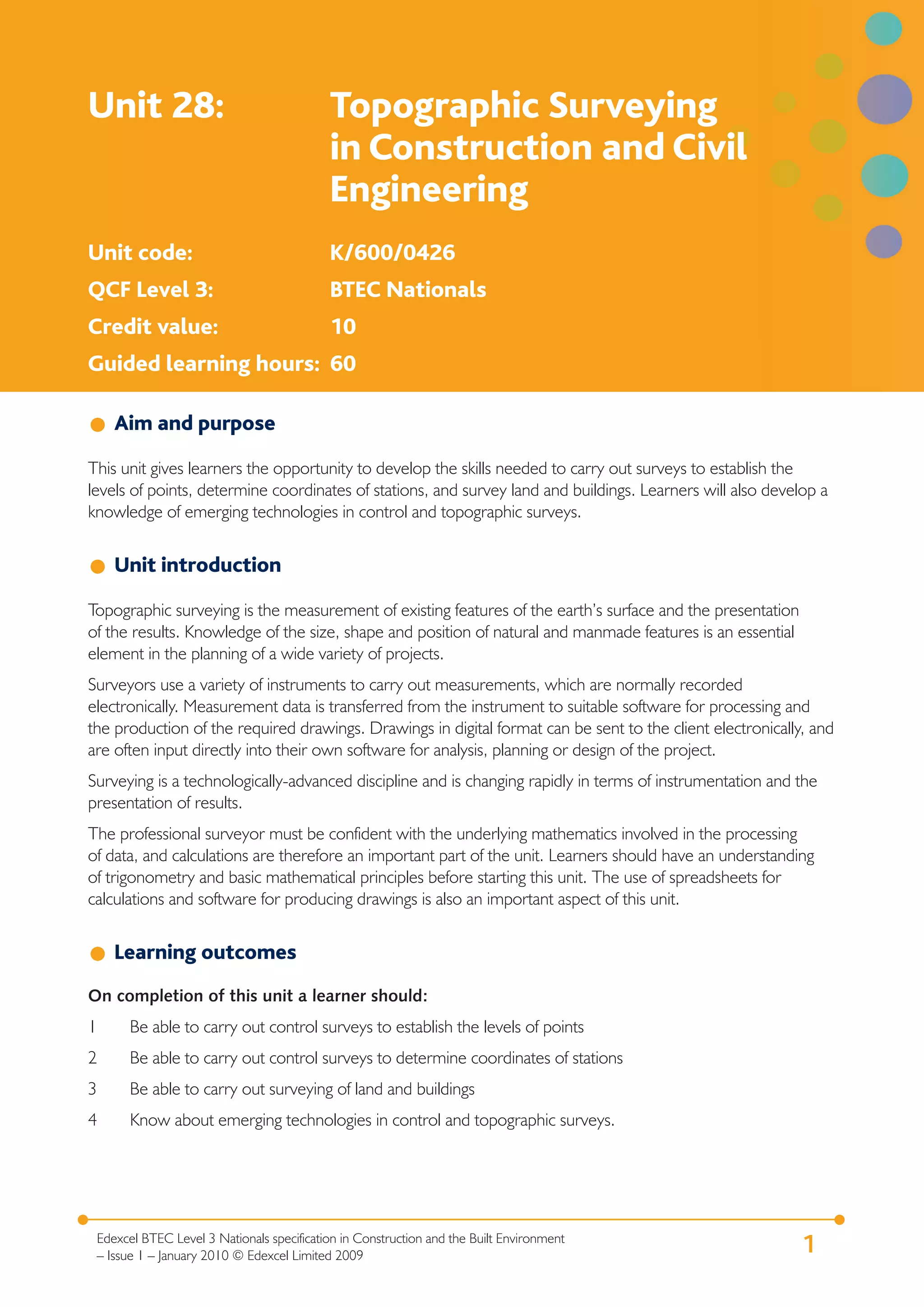Unit 28 topographic_surveying_in_construction_and_civil_engineering | PDF