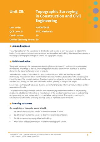 Unit 28 topographic_surveying_in_construction_and_civil_engineering | PDF