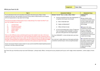 Unit 29: Music Video Production (Brief) | DOCX