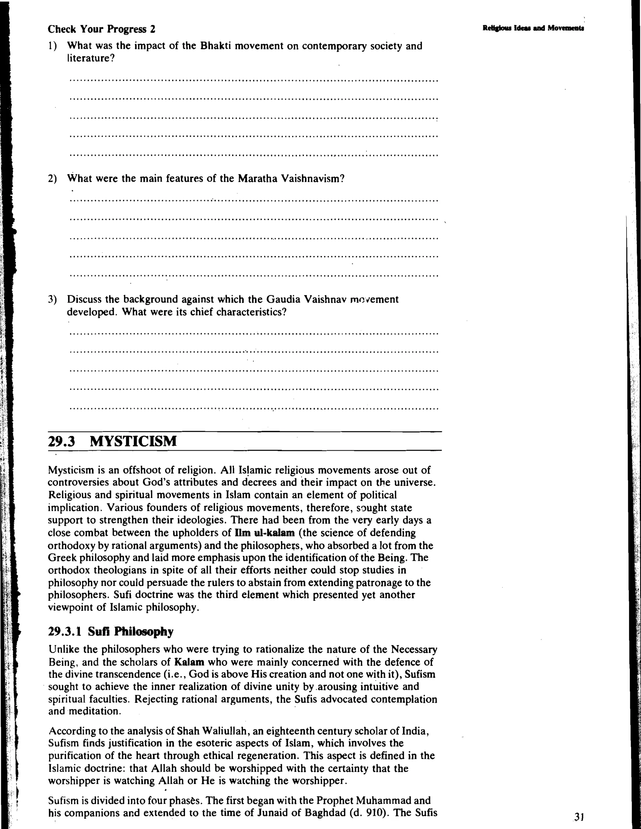 Unit 29 religious ideas and movement | PDF