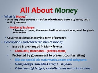 Unit 2A: Money - All About Money | PPTX