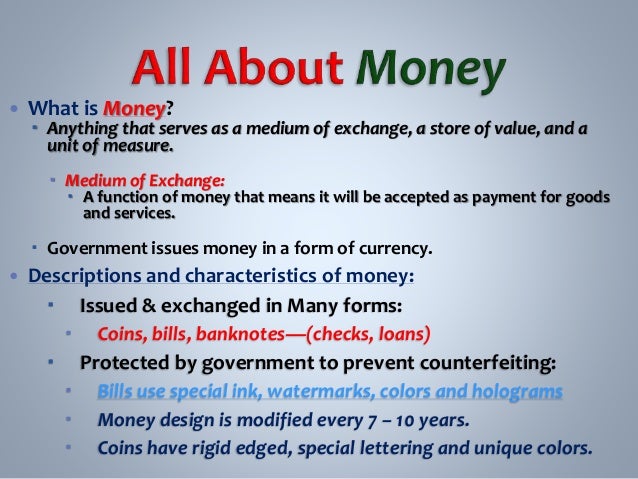 Unit 2A: Money - All About Money