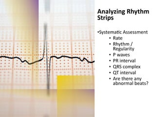 Cardiac Conduction and basic rhythm understanding | PPTX