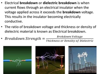 Unit 2 a) Dielectric Breakdown b) Testing of Material | PPT