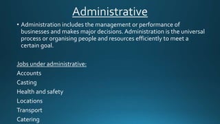 Unit 2 a job roles in the film industry | PPT