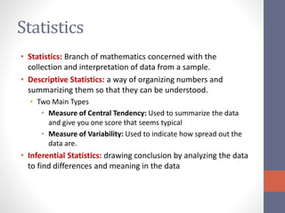 Unit 2 ap power point methods and statistics | PPTX