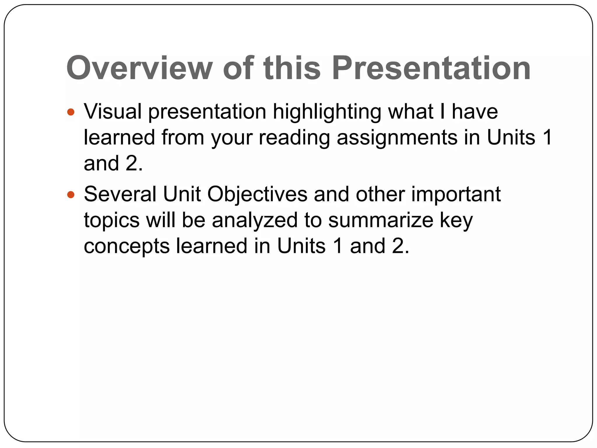 Unit 2 assignment | PPT