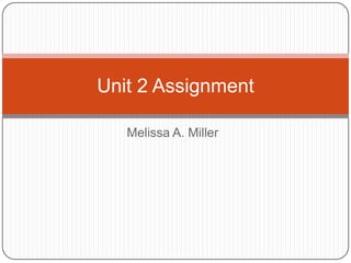 Unit 2 assignment | PPT