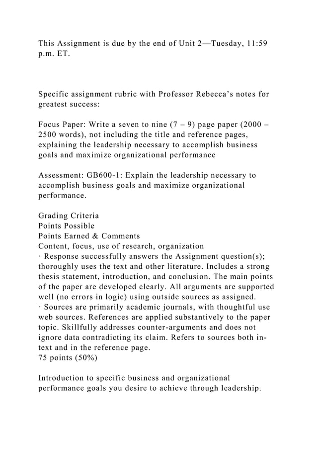 Unit 2 Assignment InformationGreetings!Since we don’t have.docx