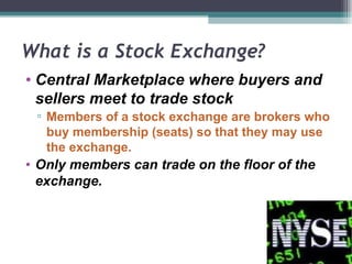 Unit 2a Stock Exchange Notes | PPT