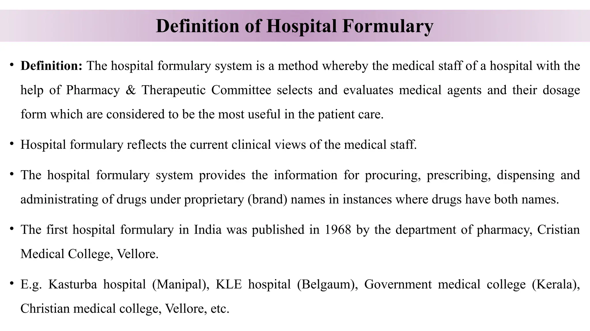 Unit 2b-Hospital Formulary & its preparation | PPTX