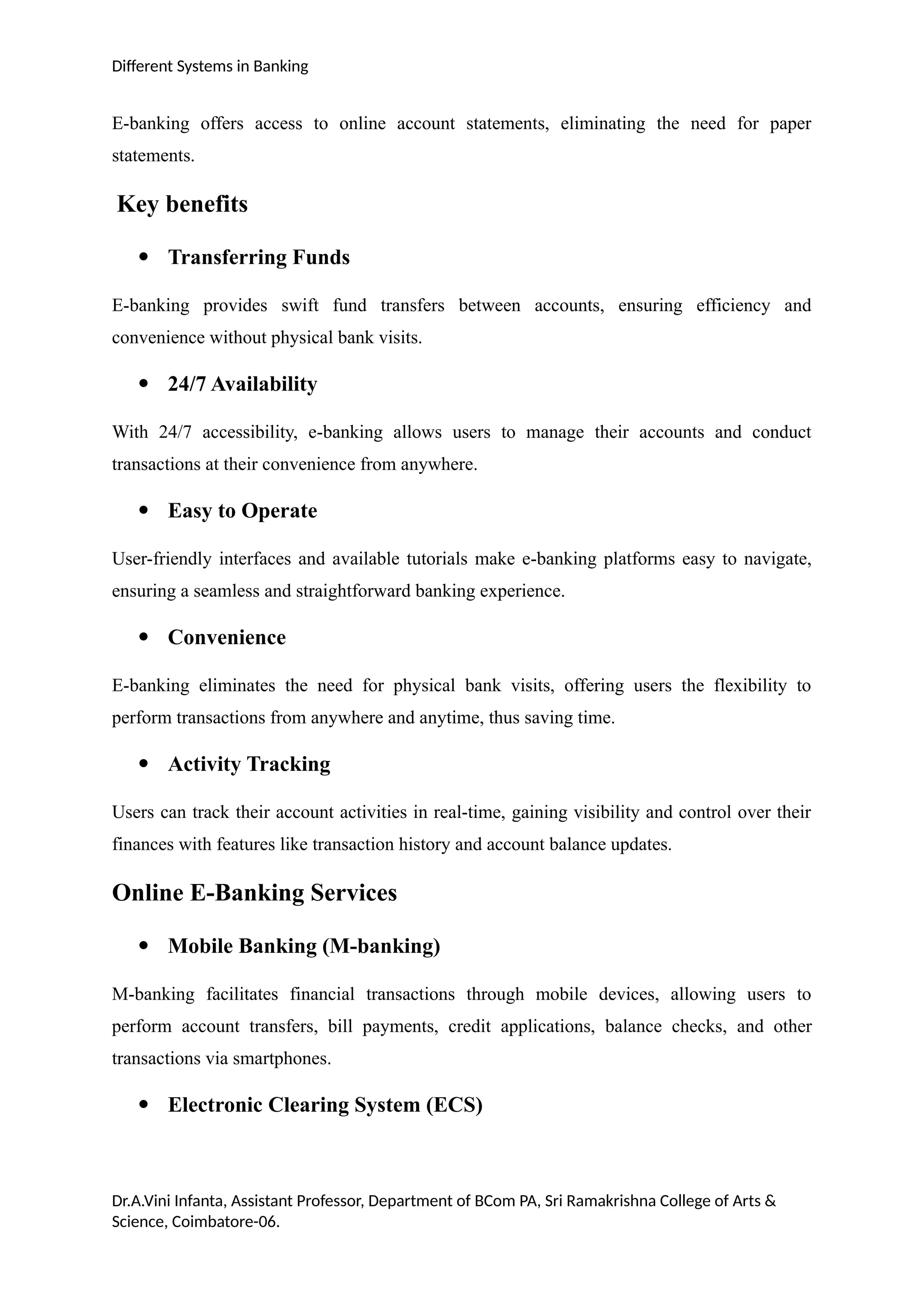 Different Types of Banking Systems Document | DOCX