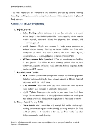 Different Types of Banking Systems Document | DOCX