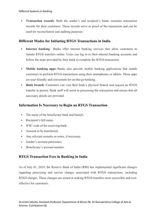Different Types of Banking Systems Document | DOCX